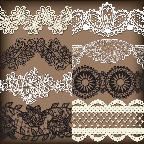 Cream Lace Border Clip Art