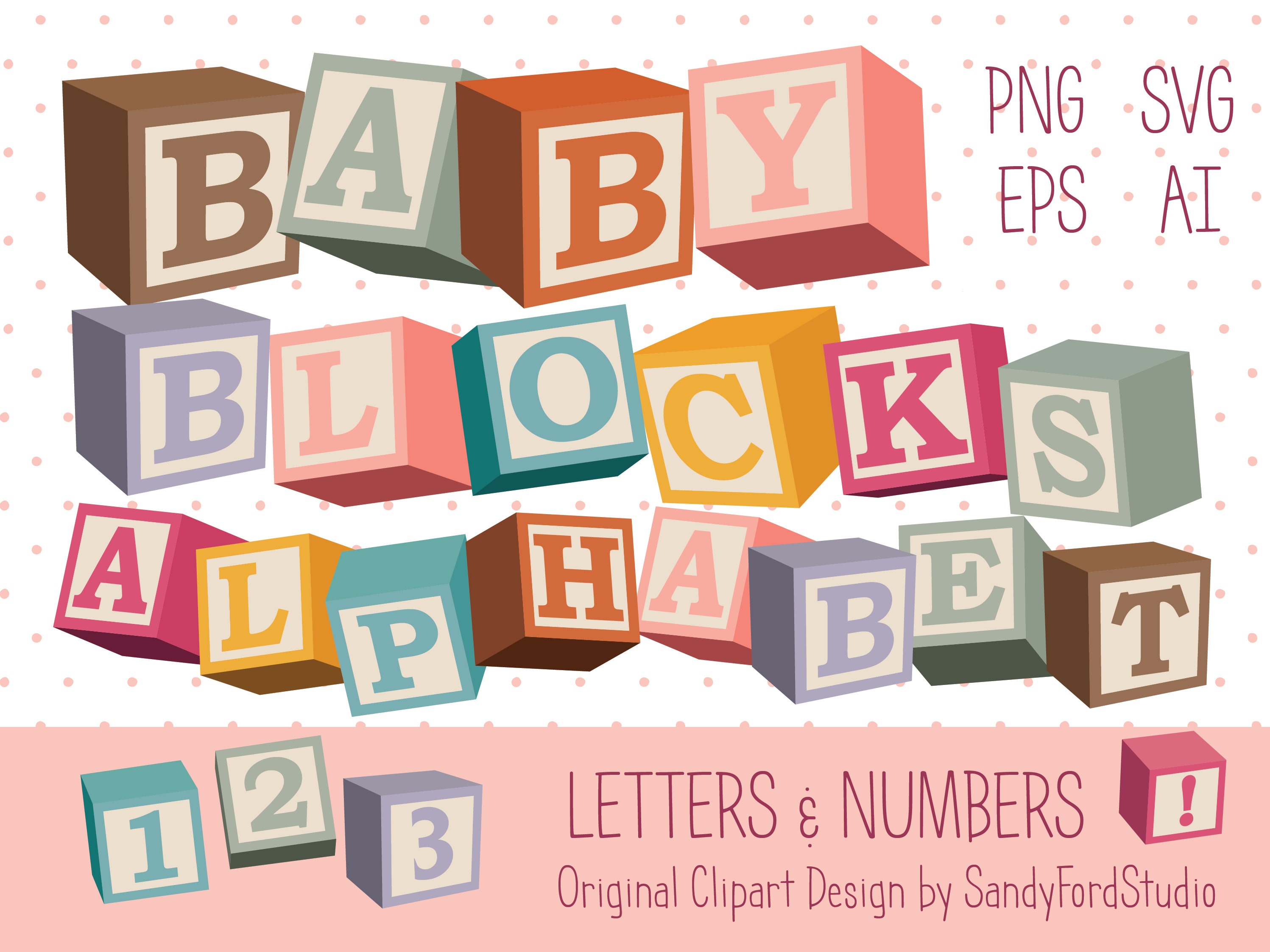 Baby Blocks Clipart Vector