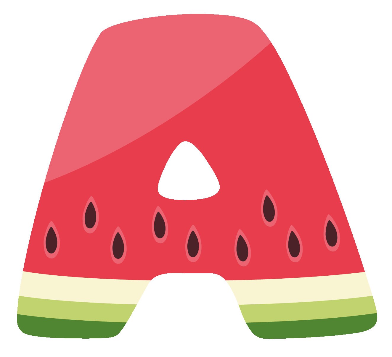 Watermelon Alphabet Clipart Fruit Letters Numbers and | Etsy