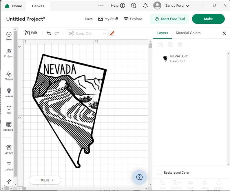 Nevada SVG Bundle – Hand Drawn State Outline, Flag, Flower, Landscape ...