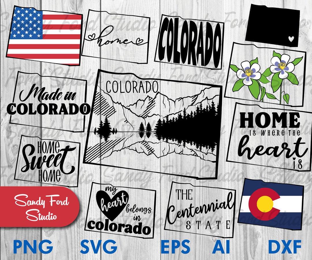 Colorado State SVG Bundle, Colorado Clipart, Colorado Outline, Colorado ...