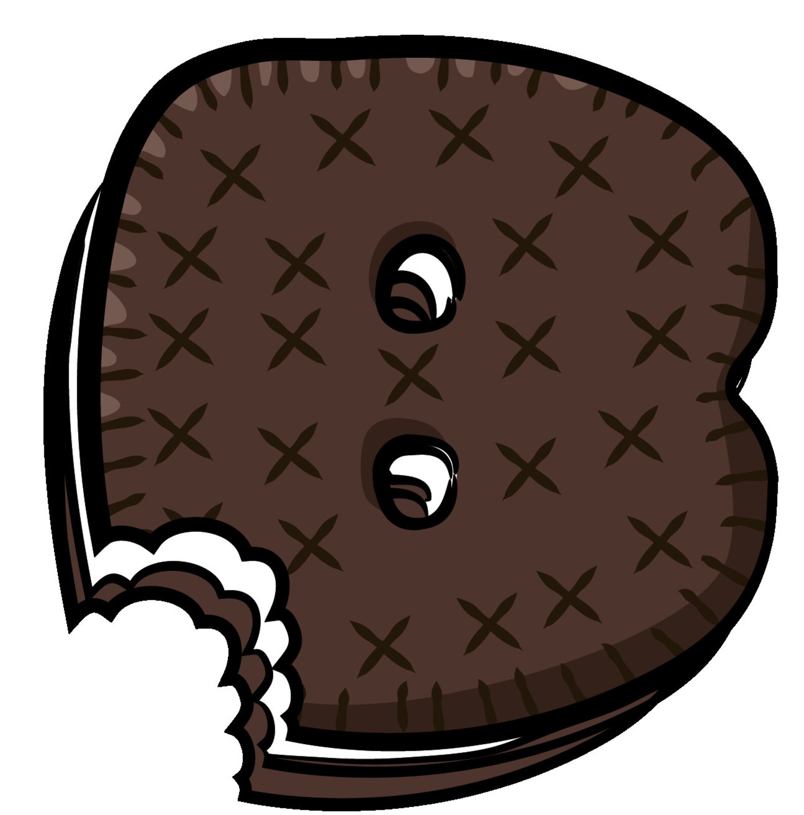 Cookie Alphabet Clipart: Chocolate Chip & Oreo Letters, Numbers (152 ...