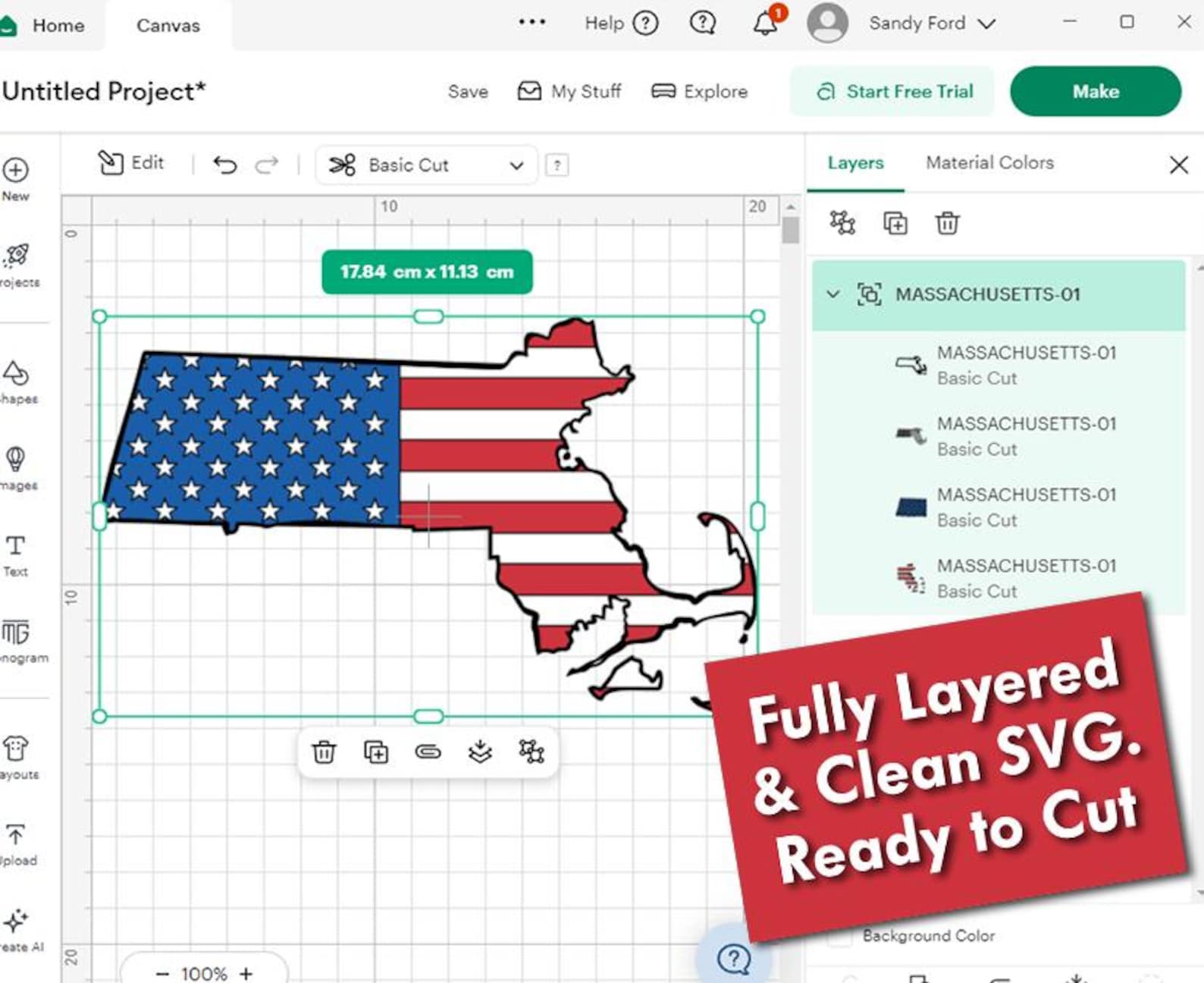 Massachusetts SVG Bundle – Hand Drawn State Outline, Flag, Flower ...