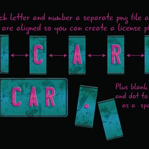 License Plate Alphabet 2 - Car Plate Letters and Numbers, License Plate ...