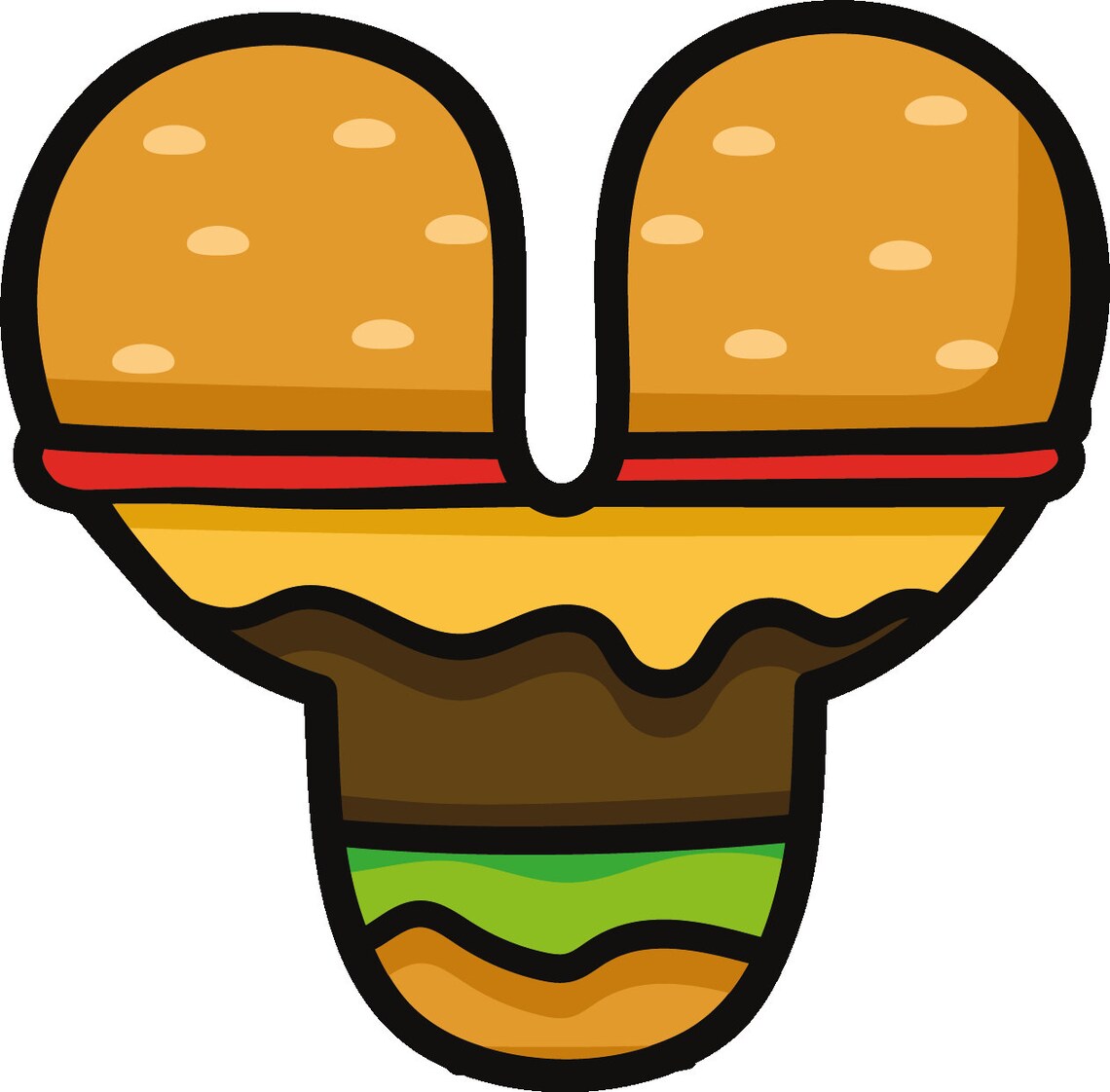 Burger Alphabet Clipart, Burger Letters, Numbers and Glyphs, Burger Svg ...