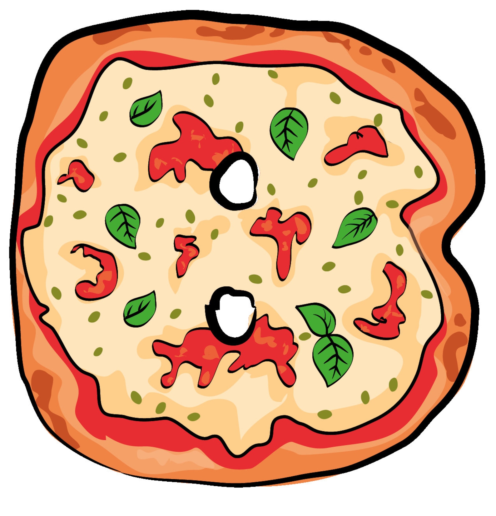 Pizza Alphabet Letters and Numbers Margarita Pepperoni - Etsy