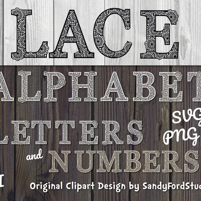 Black Lace Number - Etsy