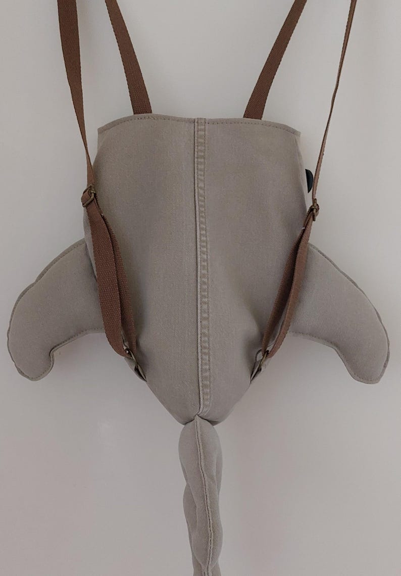 Khaki Beige Whaleshark Denim Backpack Whale Shark Bag From Sustainable ...
