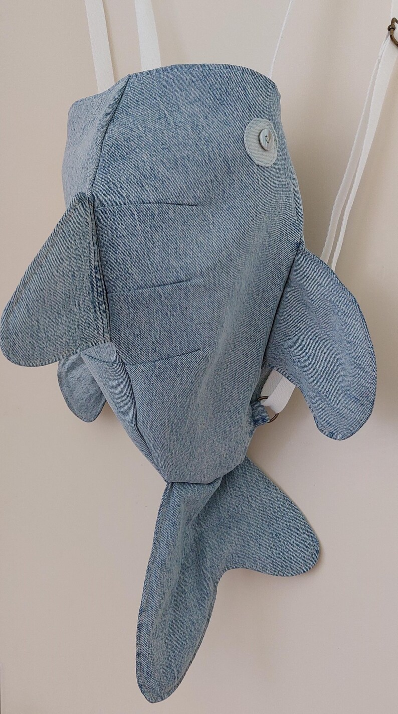 Denim Blue Whaleshark Backpack Jeans Whale Shark Bag - Etsy
