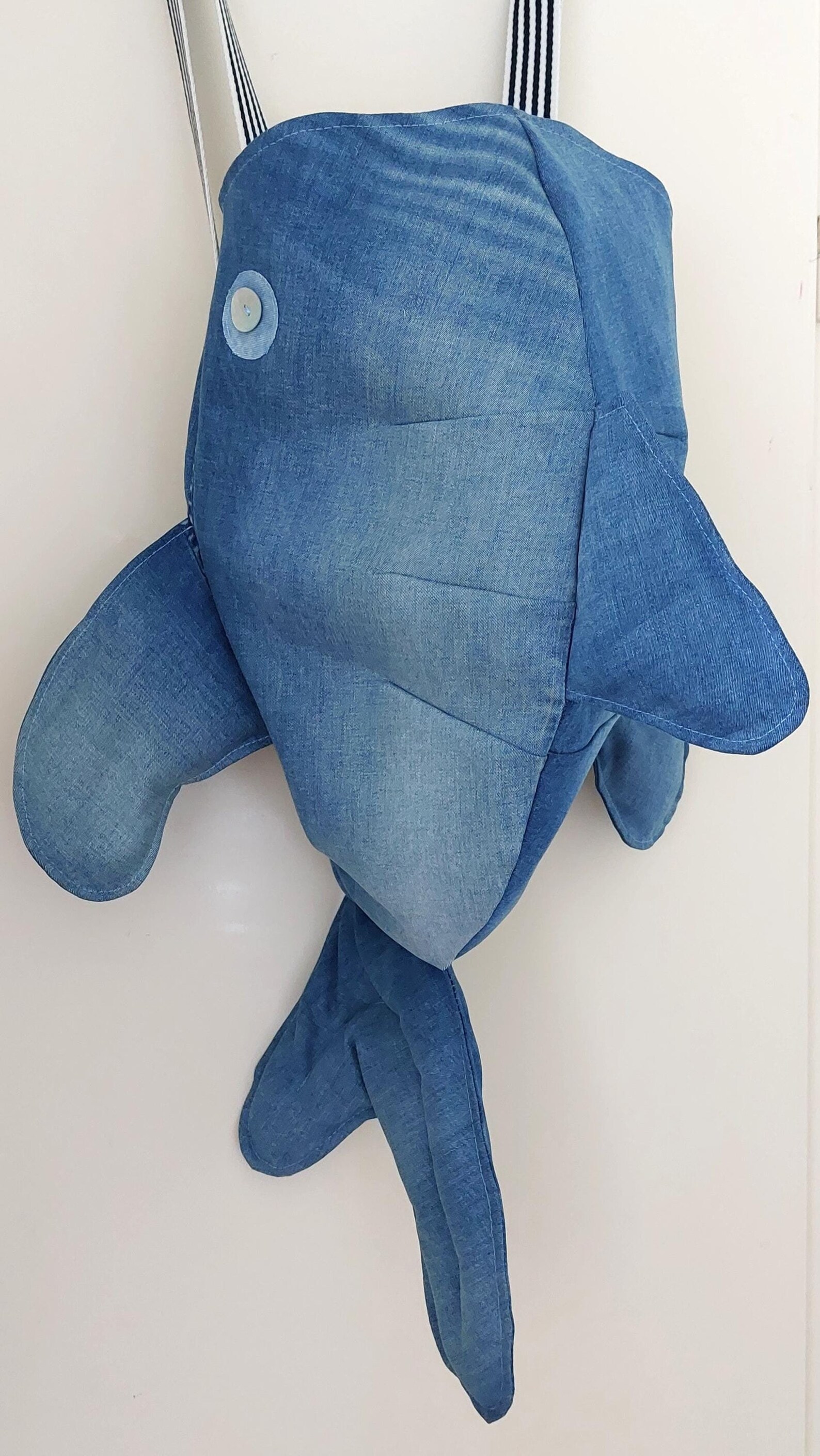 Megalodon XXL Denim Whaleshark Backpack Jeans Whale Shark Bag - Etsy