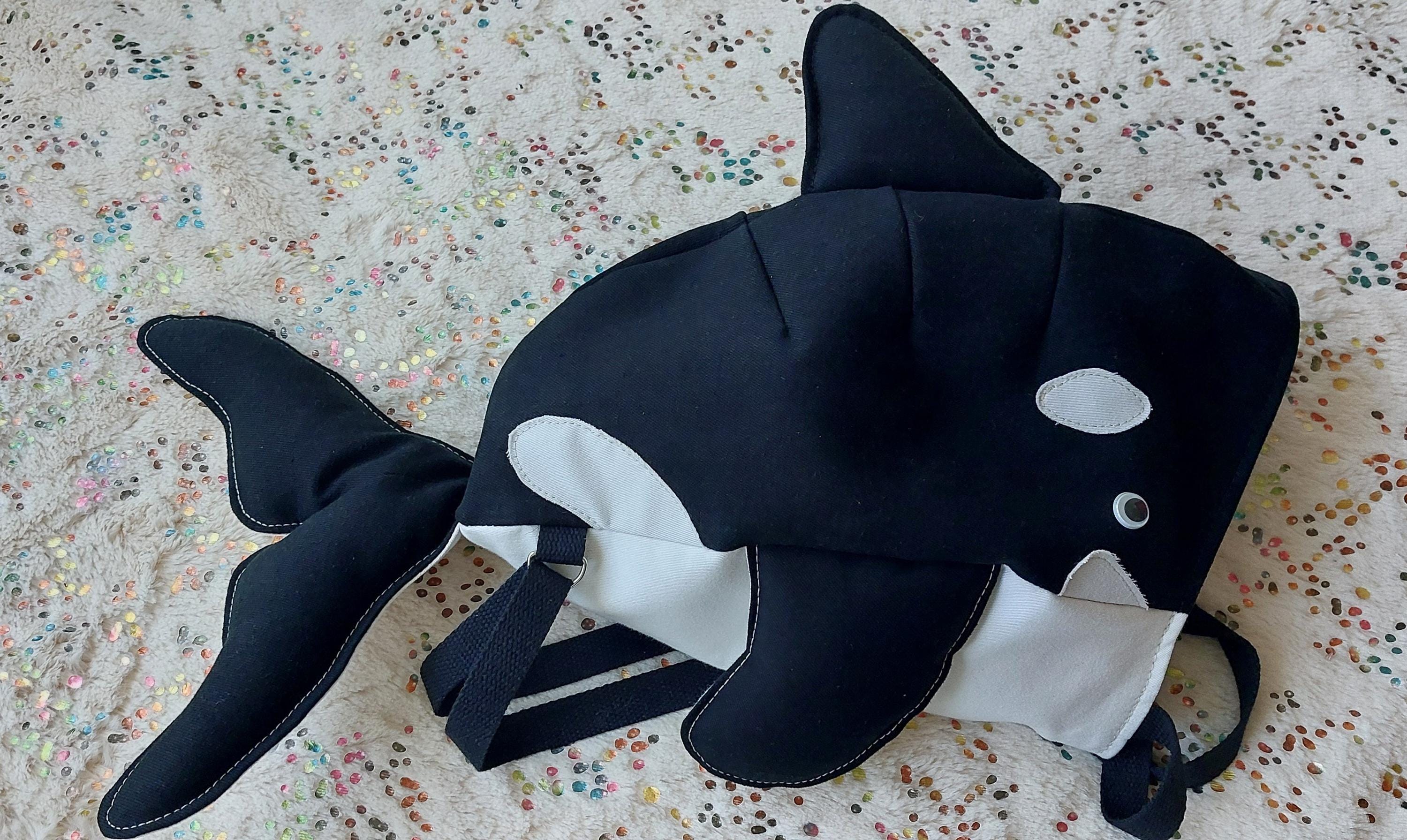 Orca Black&white Googly Eyes Denim Backpack, Killer Whale Bag From ...