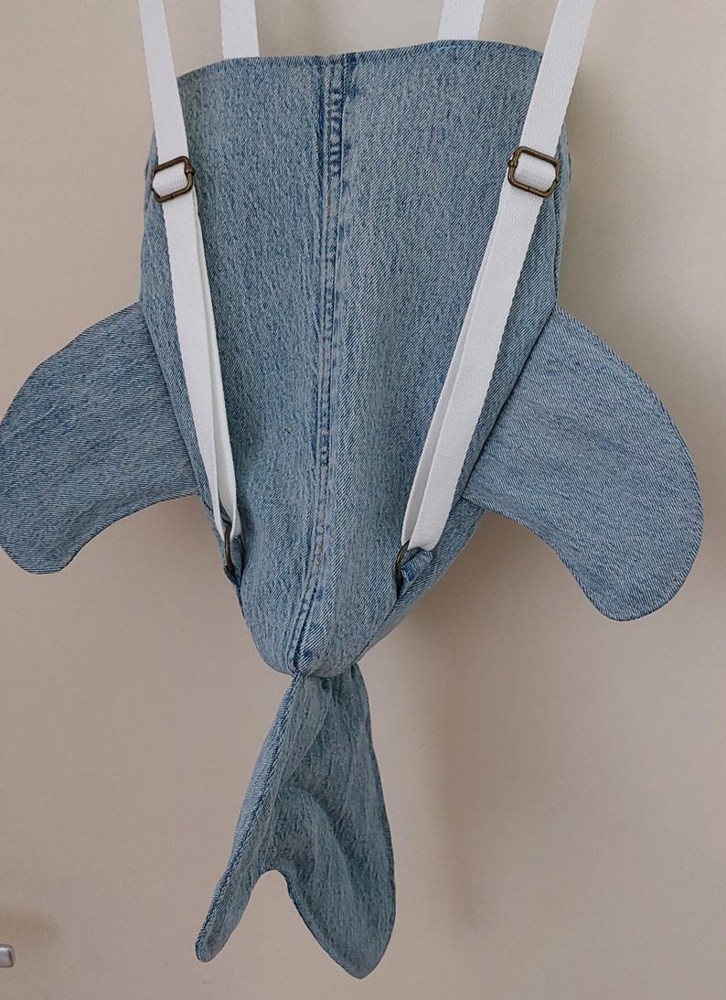 Denim Blue Whaleshark Backpack Jeans Whale Shark Bag - Etsy