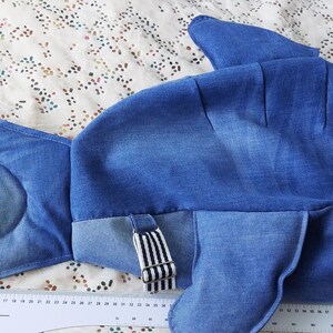 Megalodon XXL Denim Whaleshark Backpack Jeans Whale Shark Bag - Etsy