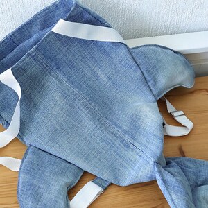 Megalodon XXL Denim Whaleshark Backpack Lightwash Jeans Whale Shark Bag ...