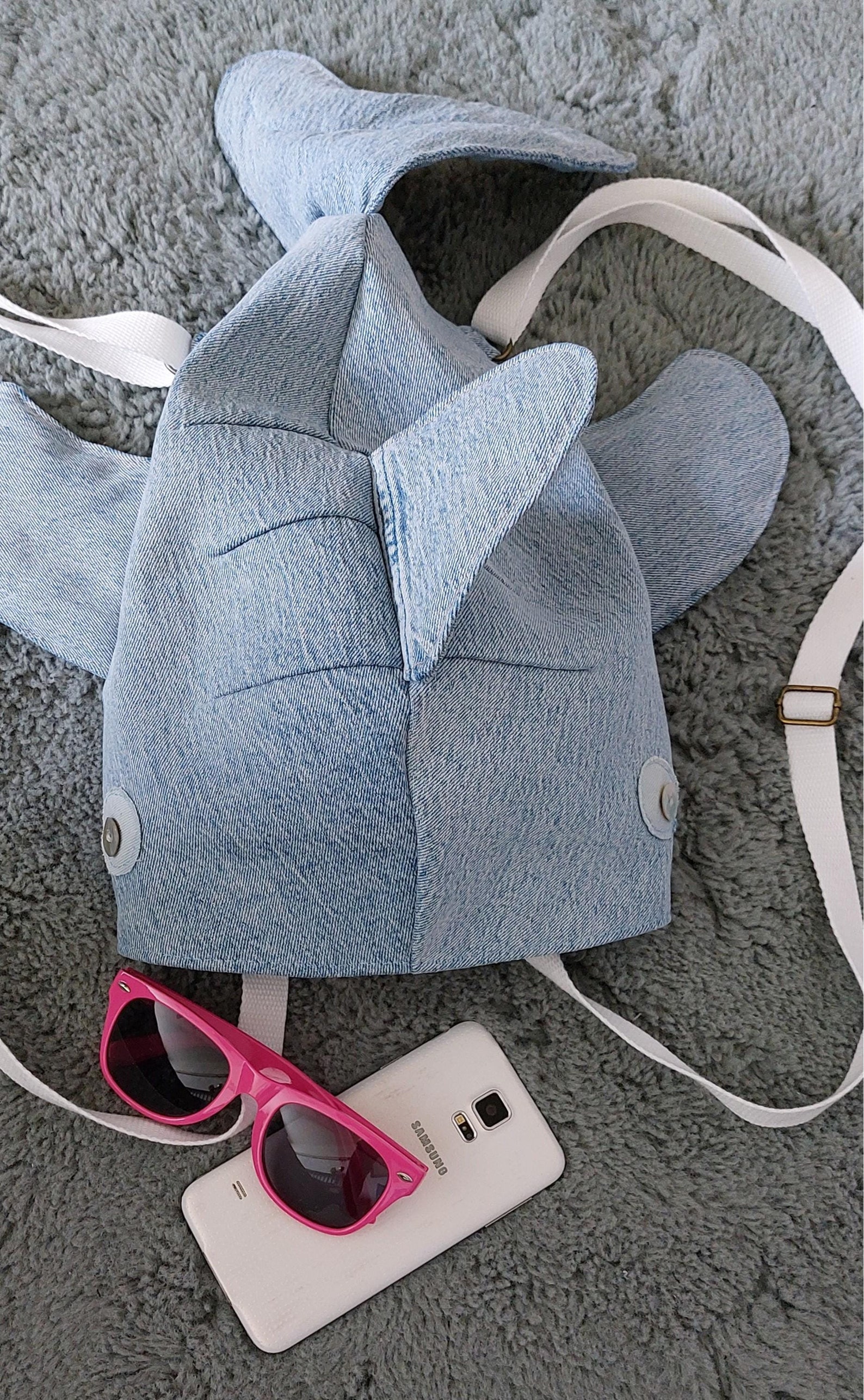 Denim Blue Whaleshark Backpack Jeans Whale Shark Bag - Etsy