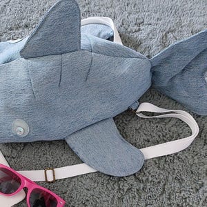 Denim Blue Whaleshark Backpack Jeans Whale Shark Bag - Etsy