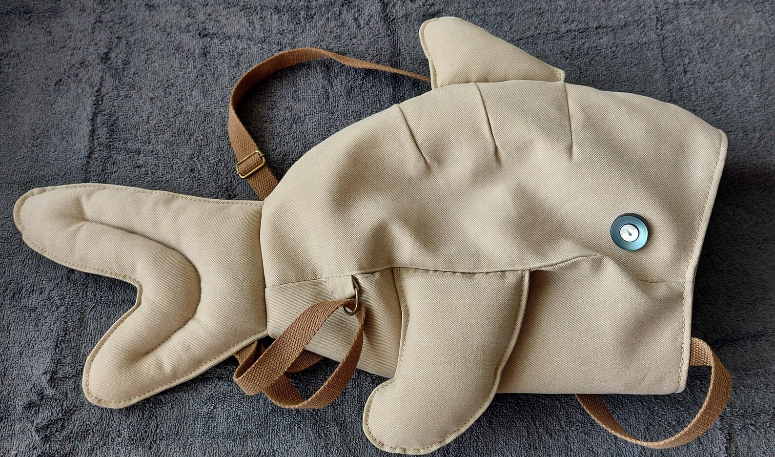 Khaki Beige Whaleshark Denim Backpack Whale Shark Bag From Sustainable ...