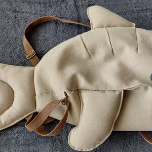 Khaki Beige Whaleshark Denim Backpack Whale Shark Bag From Sustainable ...