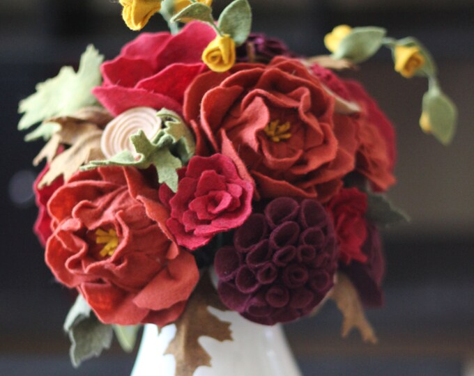 Felt Flower Wedding Bouquet. Custom Made for Each Bride - Etsy