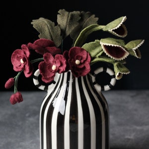 Dark Orchid and Venus Fly Trap VASE INCLUDED Felt Flower Arrangement ...