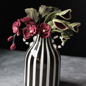 Dark Orchid and Venus Fly Trap VASE INCLUDED Felt Flower Arrangement ...