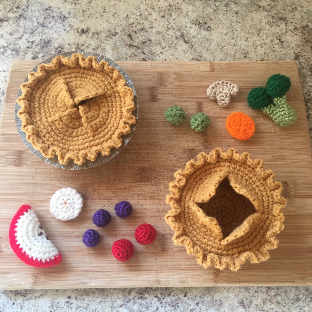 Pie Crust Basket *with Fillings!* Crochet Pattern - Etsy