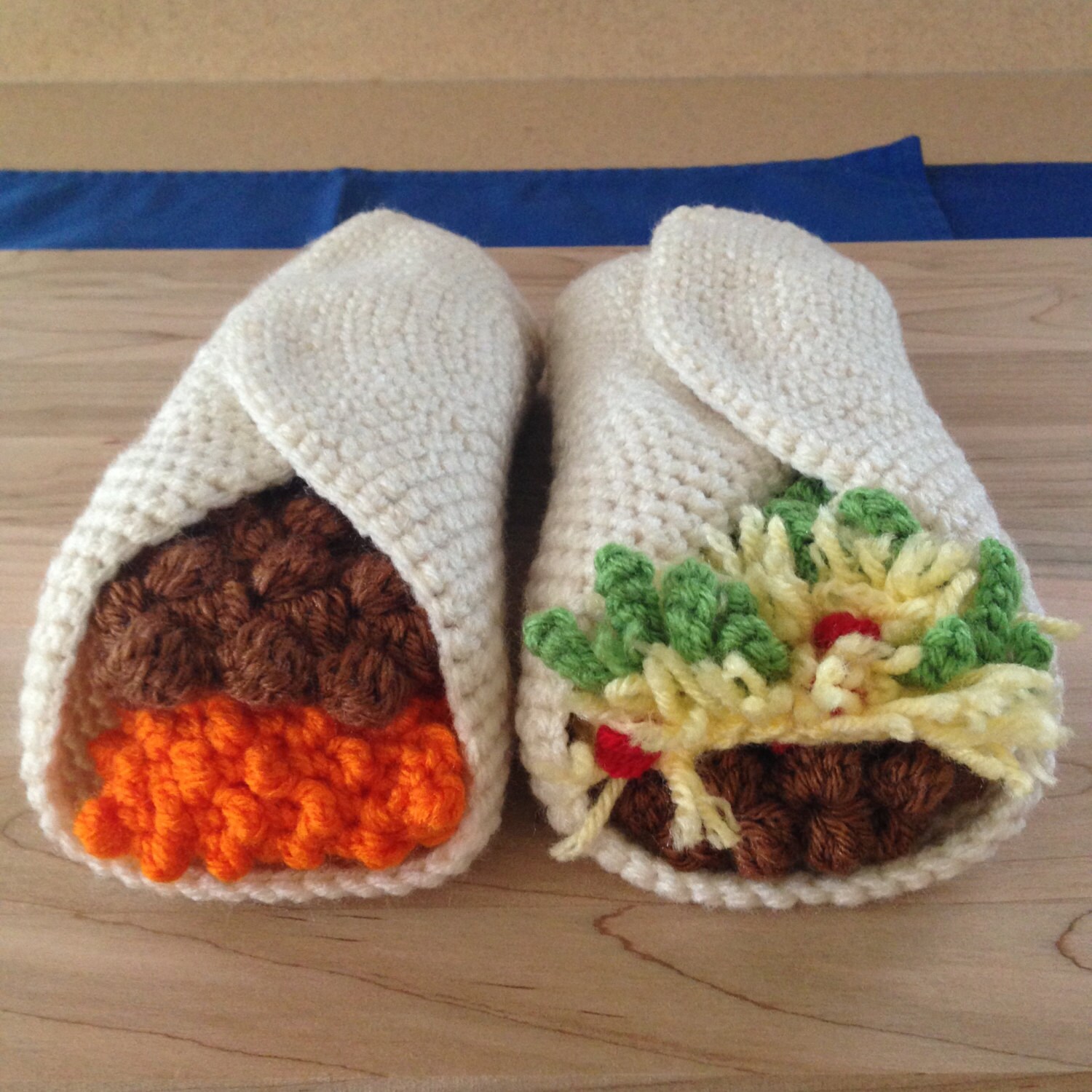 Beans and Cheese Burrito and Taco Bowl Crochet Pattern - Etsy