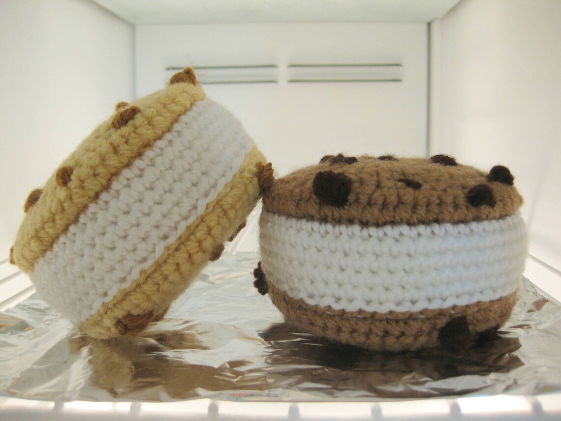 Ice Cream Cookie Sandwich Crochet Pattern - Etsy