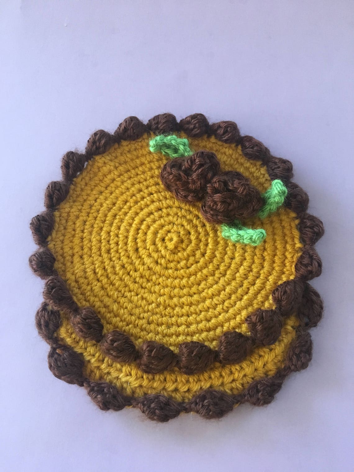 3D Cake Appliqué and Coaster Crochet Pattern - Etsy