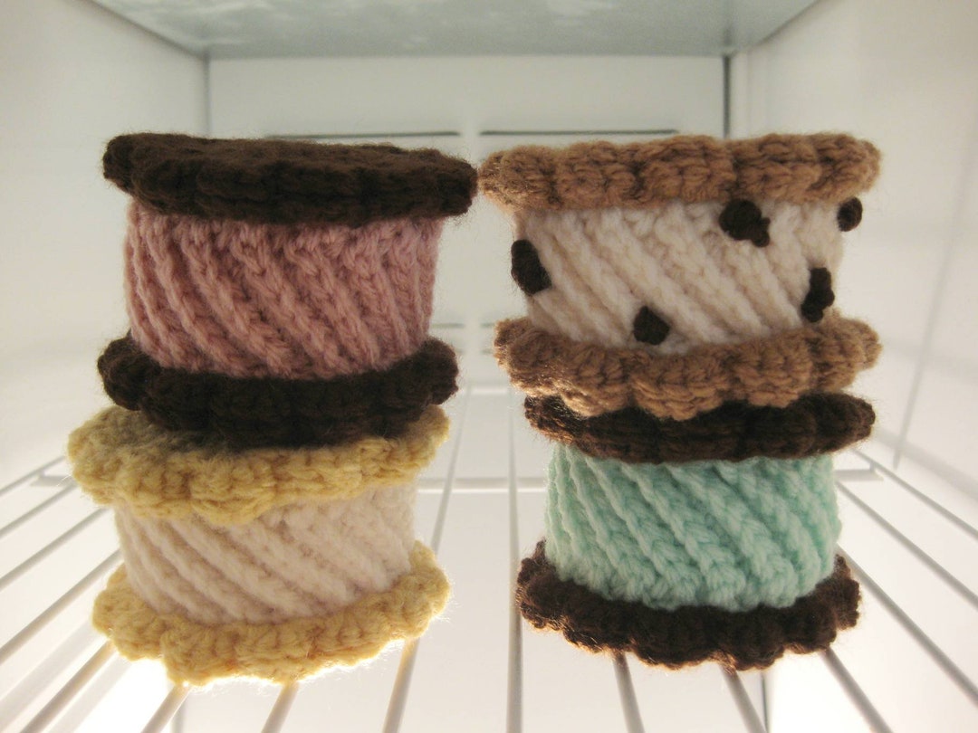 Petal Ice Cream Cookie Sandwich Crochet Pattern - Etsy