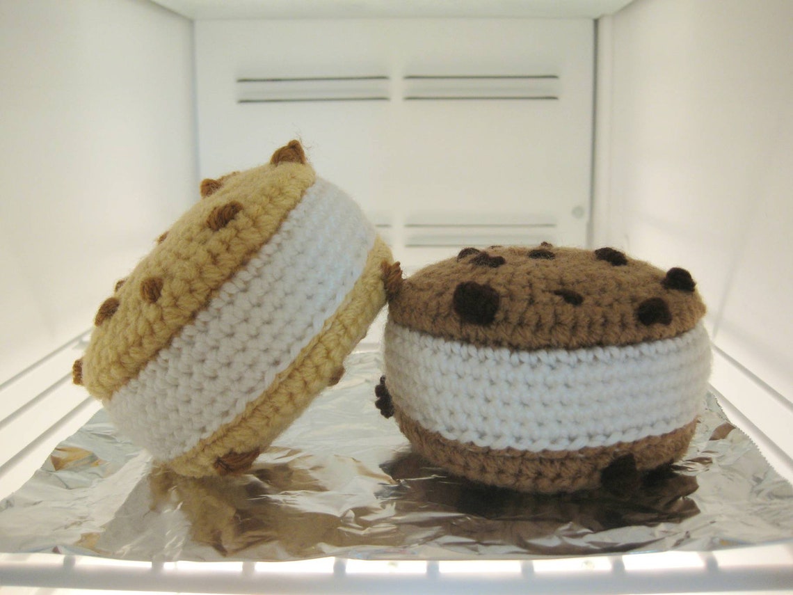 Ice Cream Cookie Sandwich Crochet Pattern - Etsy
