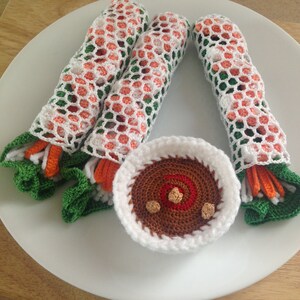 Vietnamese Spring Rolls Crochet Pattern - Etsy
