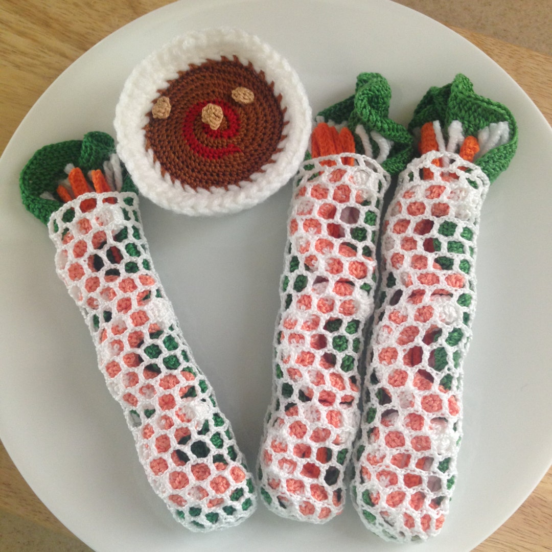 Vietnamese Spring Rolls Crochet Pattern - Etsy