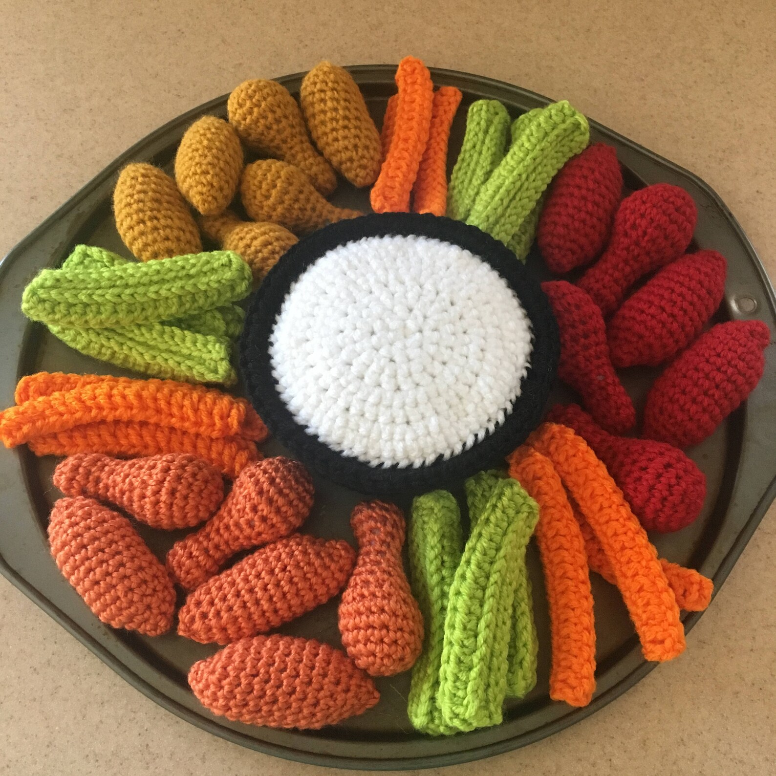 Fried Chicken Platter Crochet Pattern - Etsy