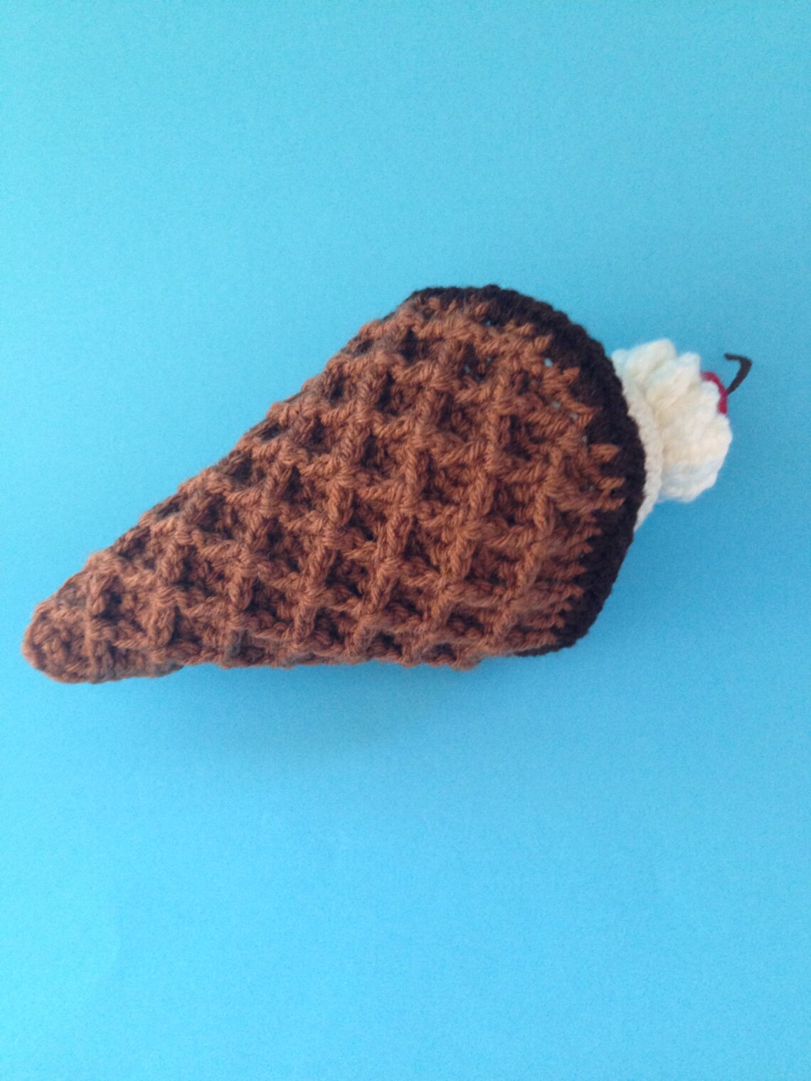 Waffles And Waffle Cone Sundae Ice Cream Crochet Pattern Etsy