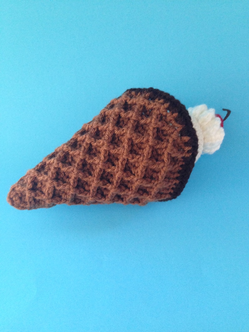 Waffles and Waffle Cone Sundae Ice Cream Crochet Pattern | Etsy