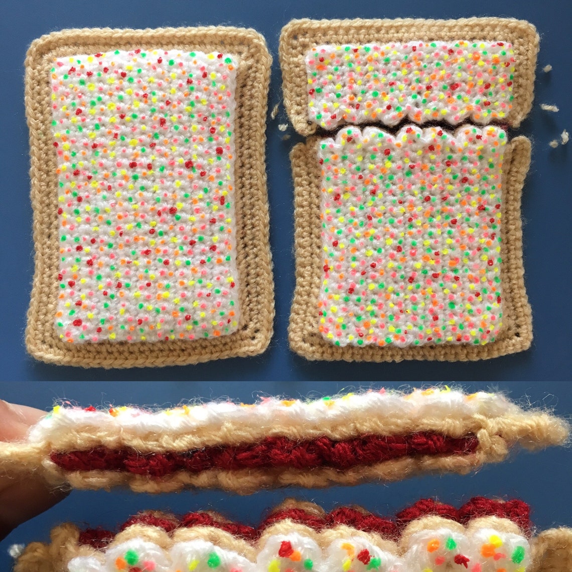 Sweet-filled Toaster Pastry Crochet Pattern | Etsy