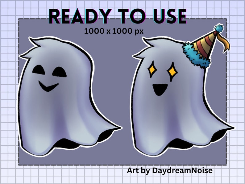 Cute Ghost Pngtuber for Streamers | Veadotube Mini, Honk, Discord - Etsy