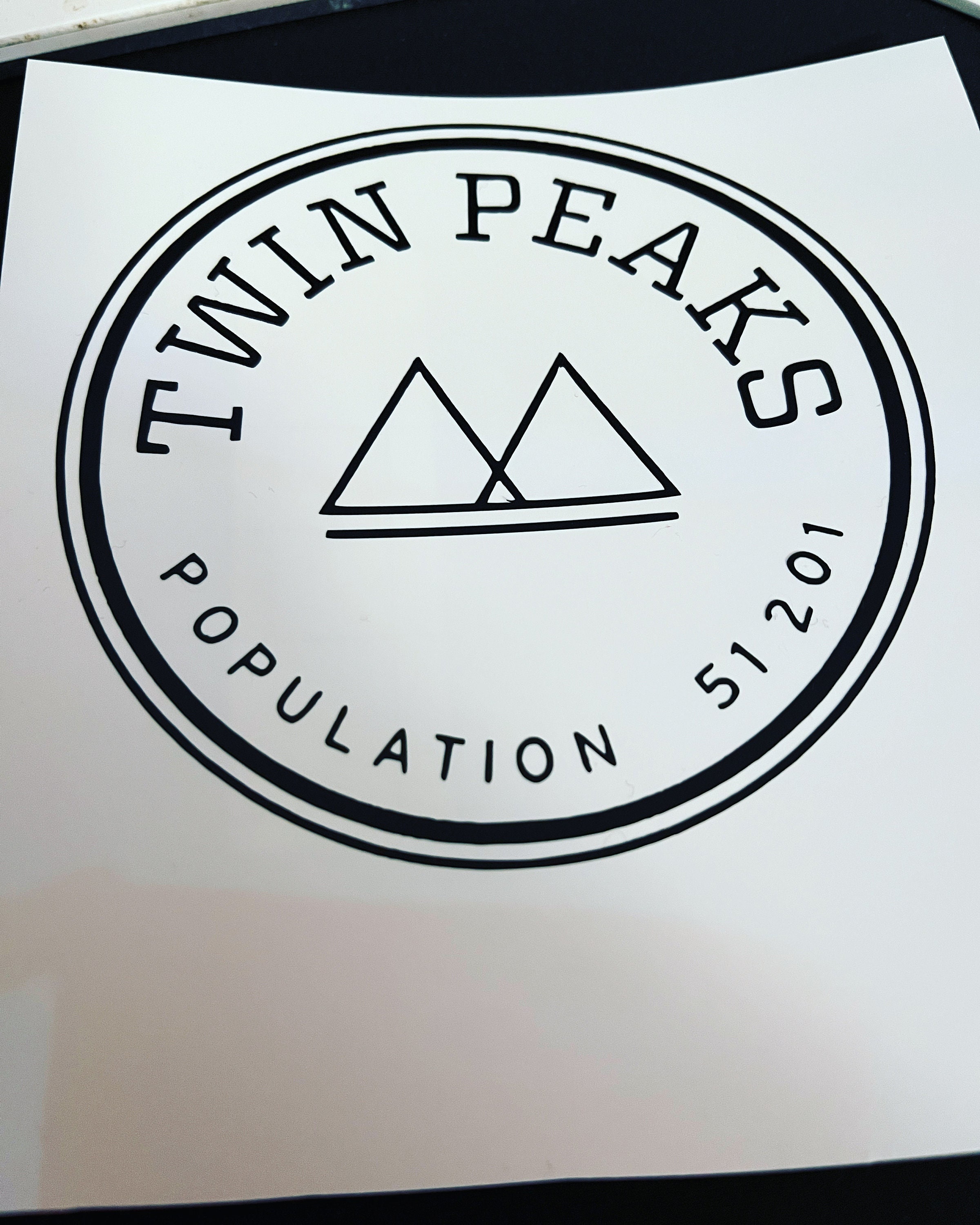 Twin Peaks Population Vinyl Decal - Etsy