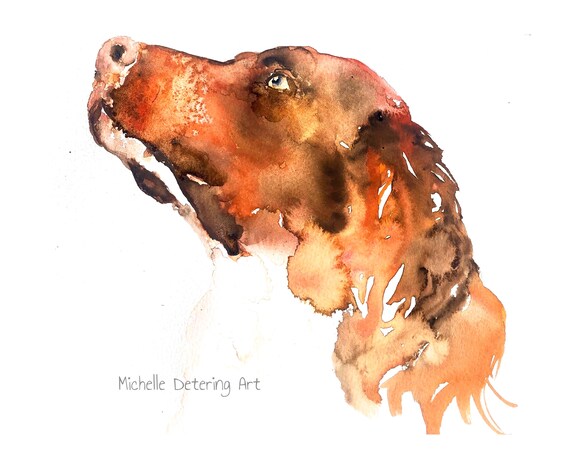 Spaniel Dog Watercolor Watercolor Dog Watercolor Springer | Etsy