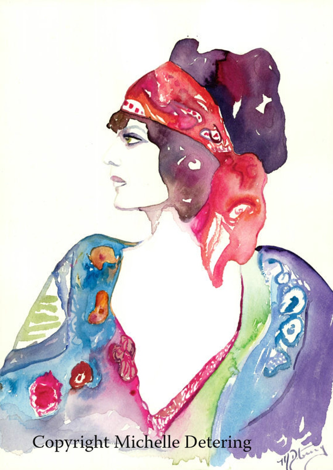 Bohemian Style - Watercolor Illustration, Boho Art, Fashion ...