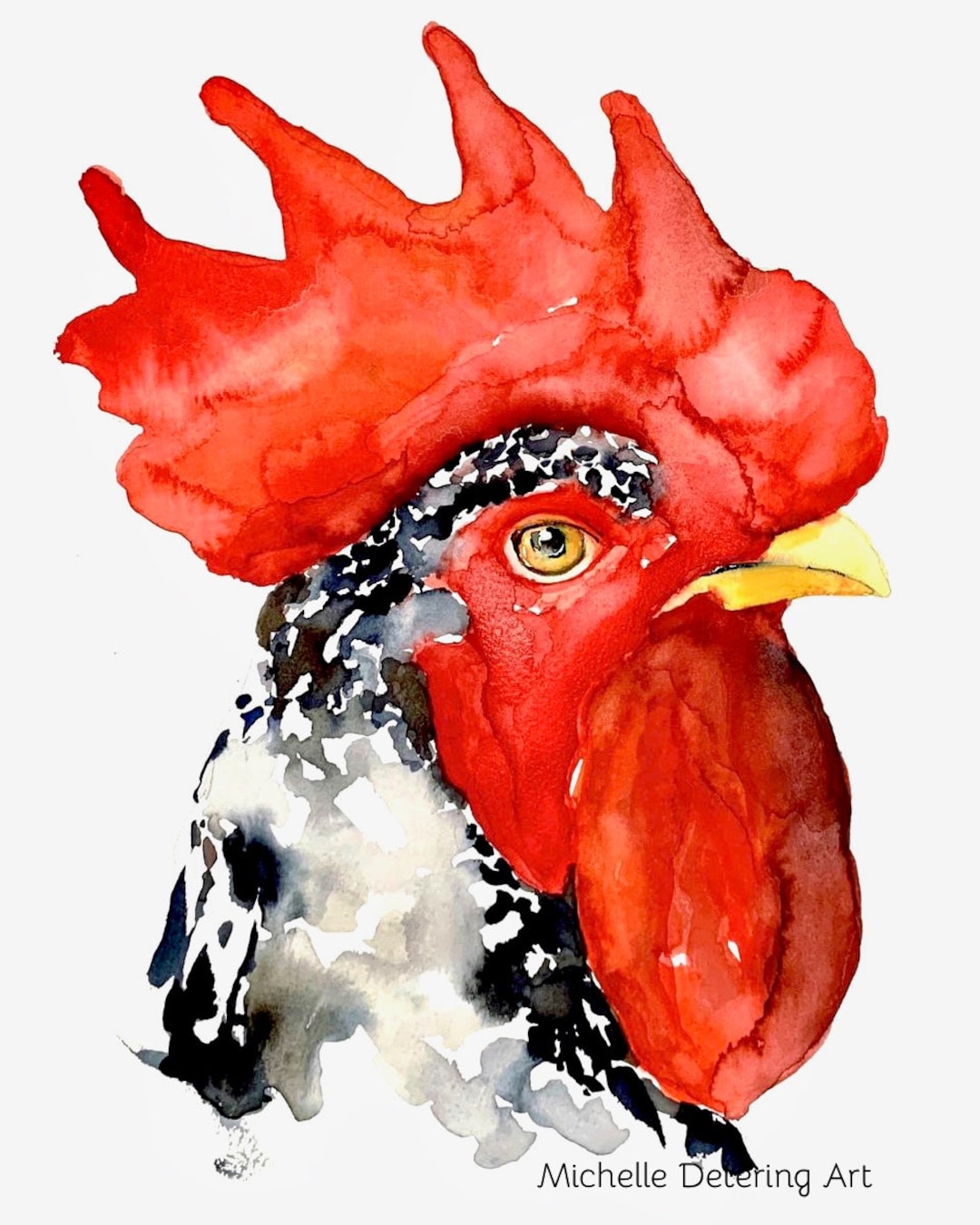 Rooster - Rooster Watercolor Print, Rooster Watercolor, Watercolor ...
