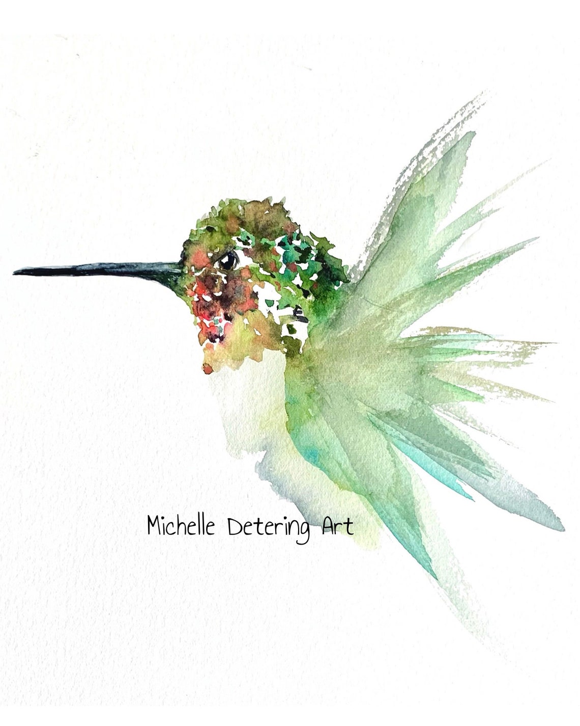 Anna's Hummingbird II Watercolor Giclee Print - Etsy