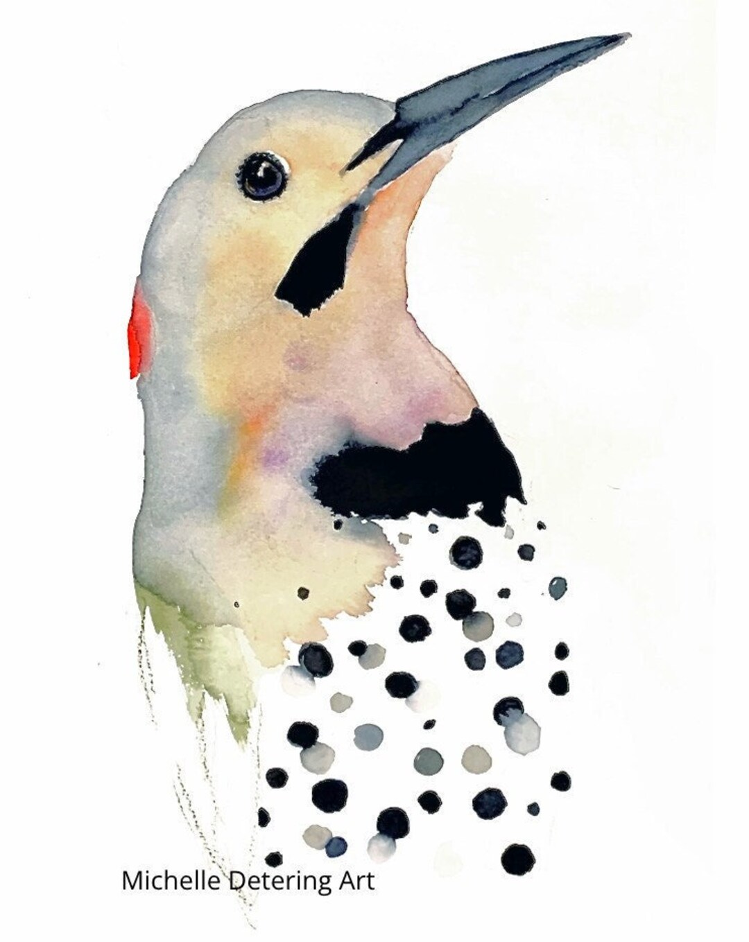 Northern Flicker - Watercolor Print, Flicker Art, Woodpecker Art ...