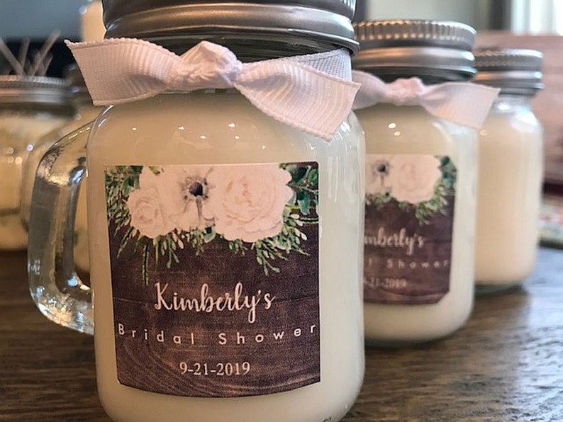 Wedding Favor Candles Bridal Shower Favors 4 75 Oz Soy Etsy