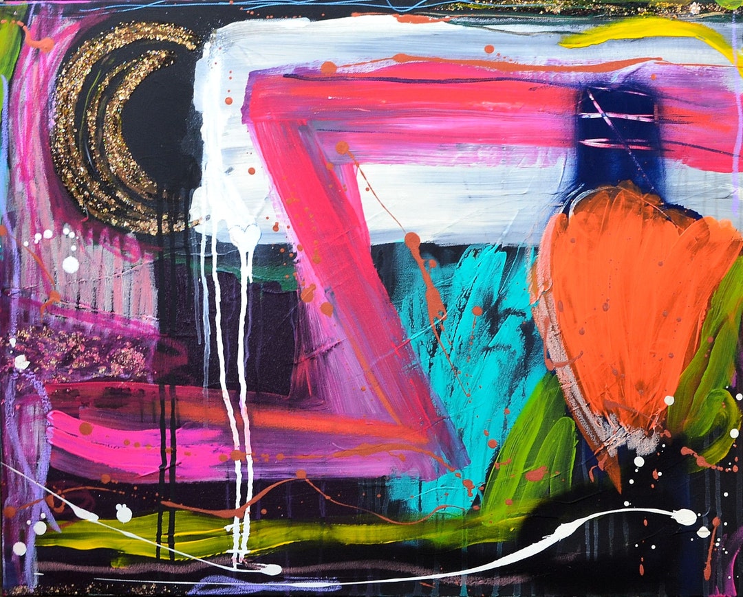 Abstract Original Art Painting on Canvas Original Colorful Art Acrylic ...