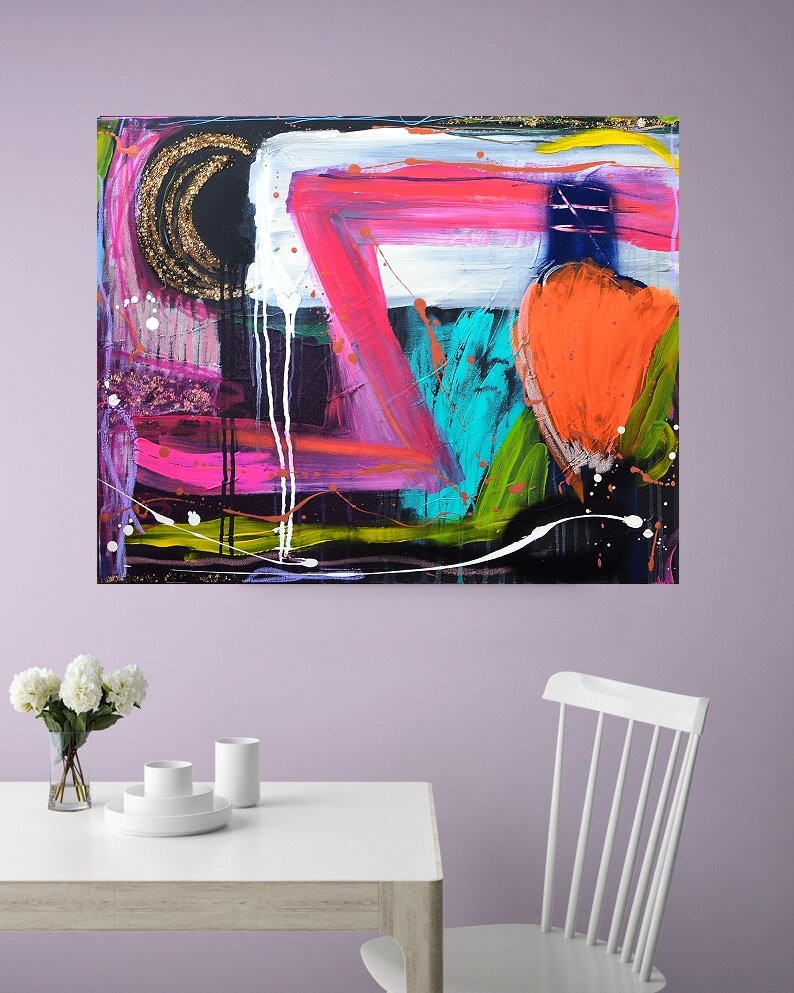 Abstract Original Art Painting on Canvas Original Colorful Art Acrylic ...
