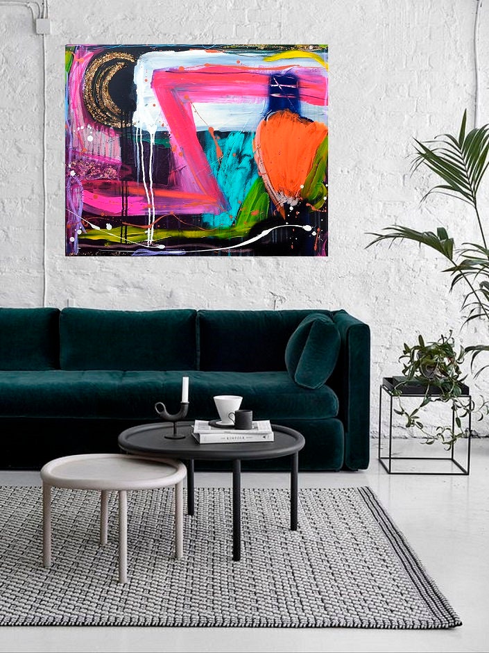 Abstract Original Art Painting on Canvas Original Colorful Art Acrylic ...