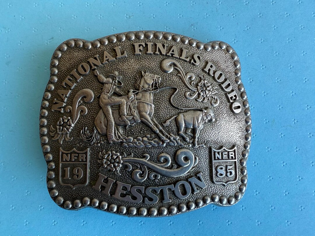 Vintage 1985 Western RODEO National Finals Belt Buckle Henson by ...