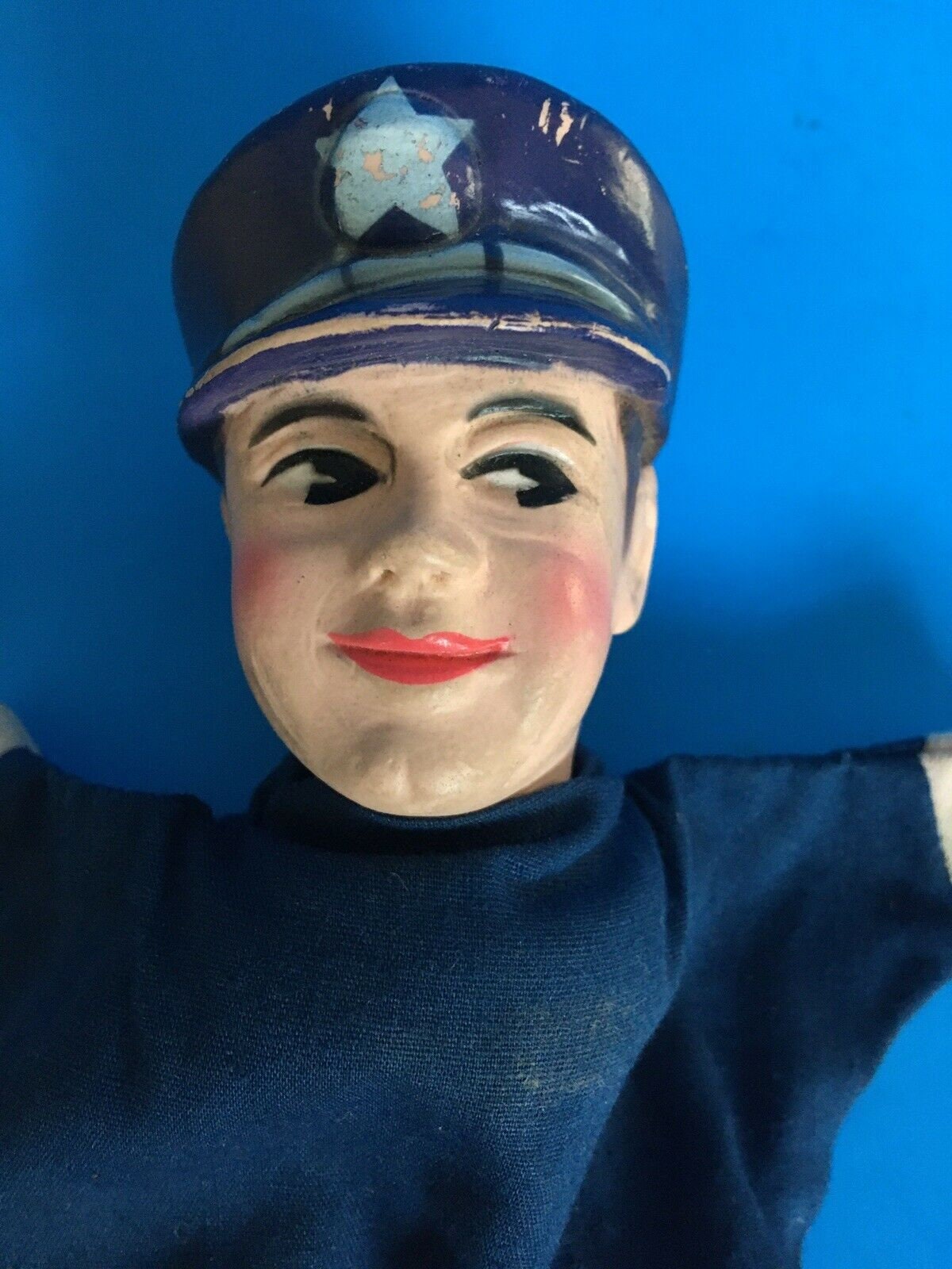 Vintage 1950s 1960s Cloth Policeman Rubber Face Hand Puppet by - Etsy
